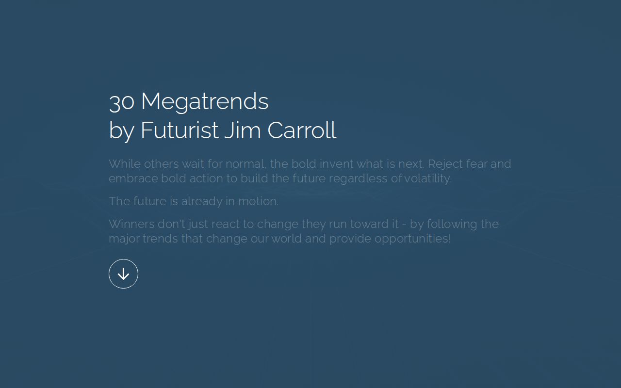30 Megatrends by Futurist Jim Carroll